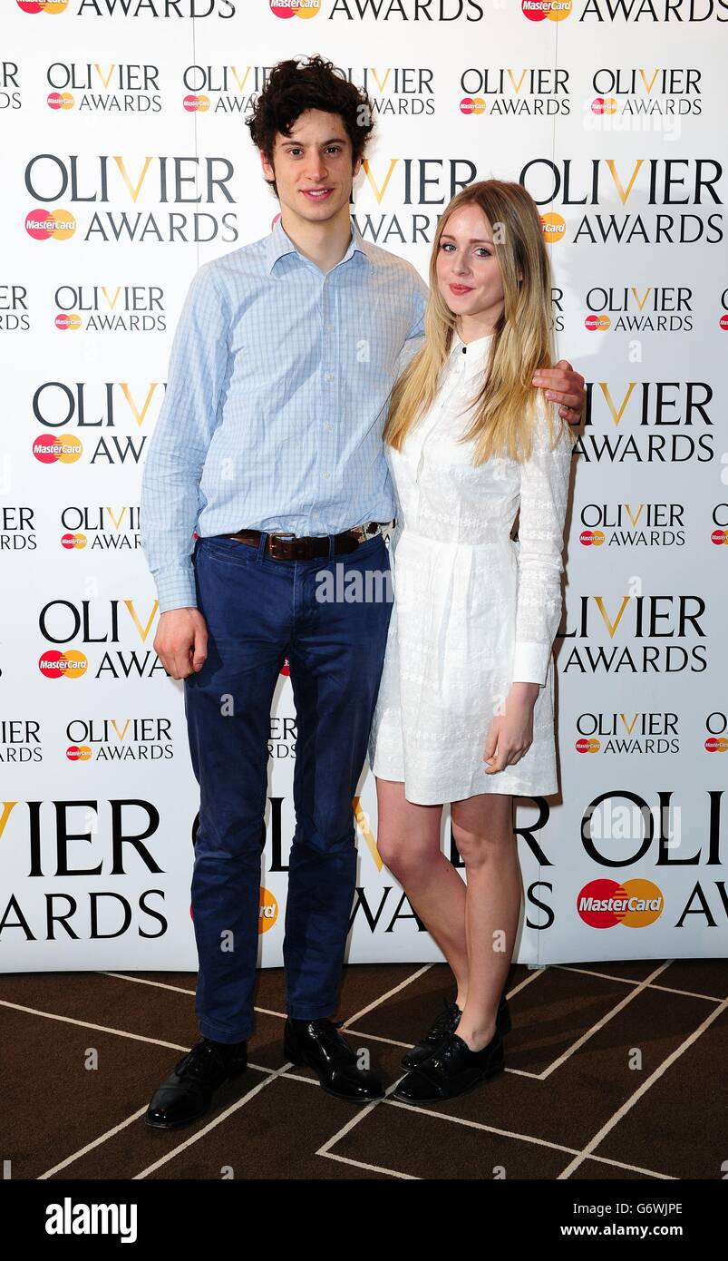 Ben Miller and Diana Vickers attending the Olivier Awrds Nominations ...