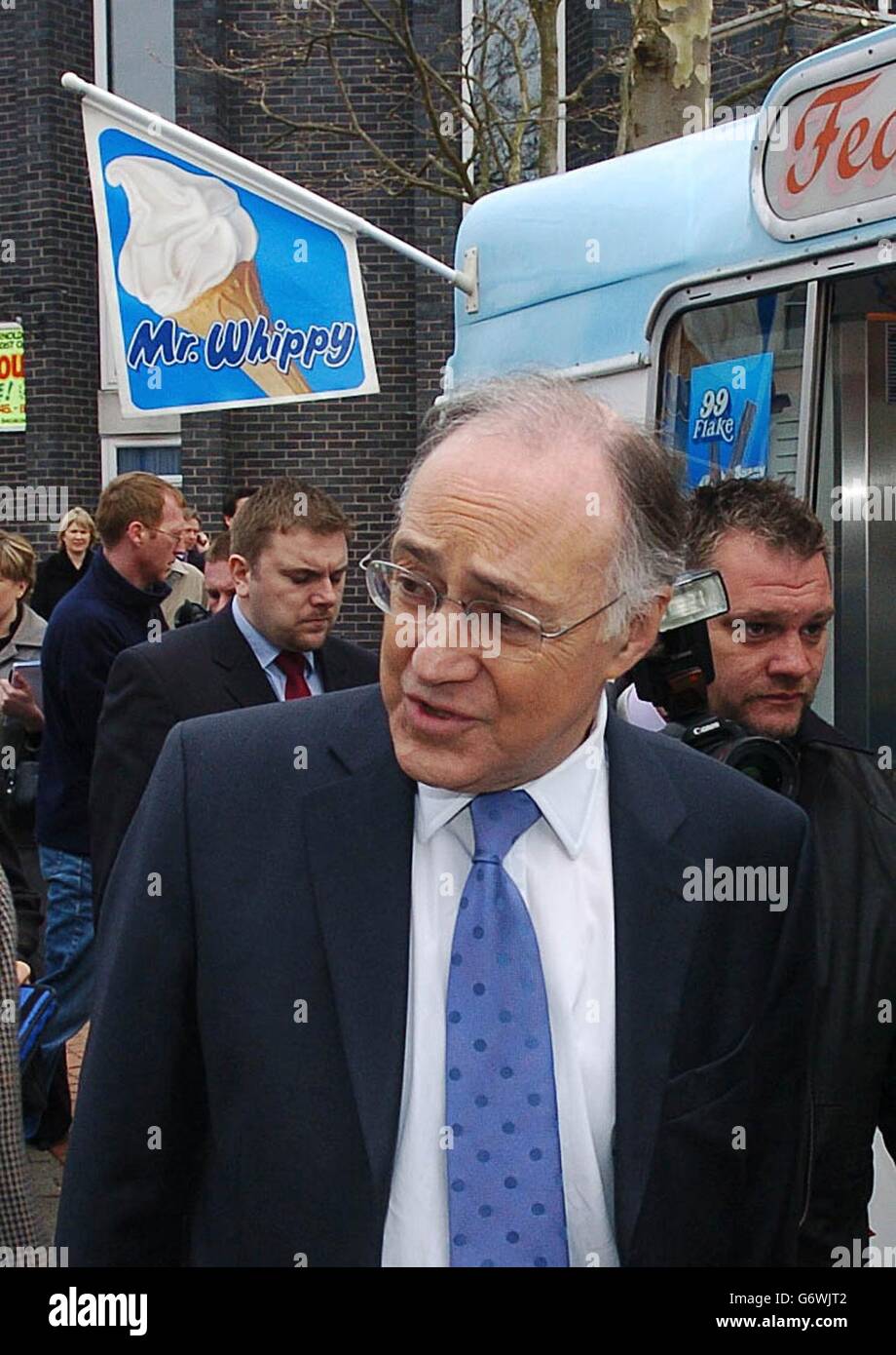 Tory leader Michael Howard during his visit to Nottingham, where he met ...