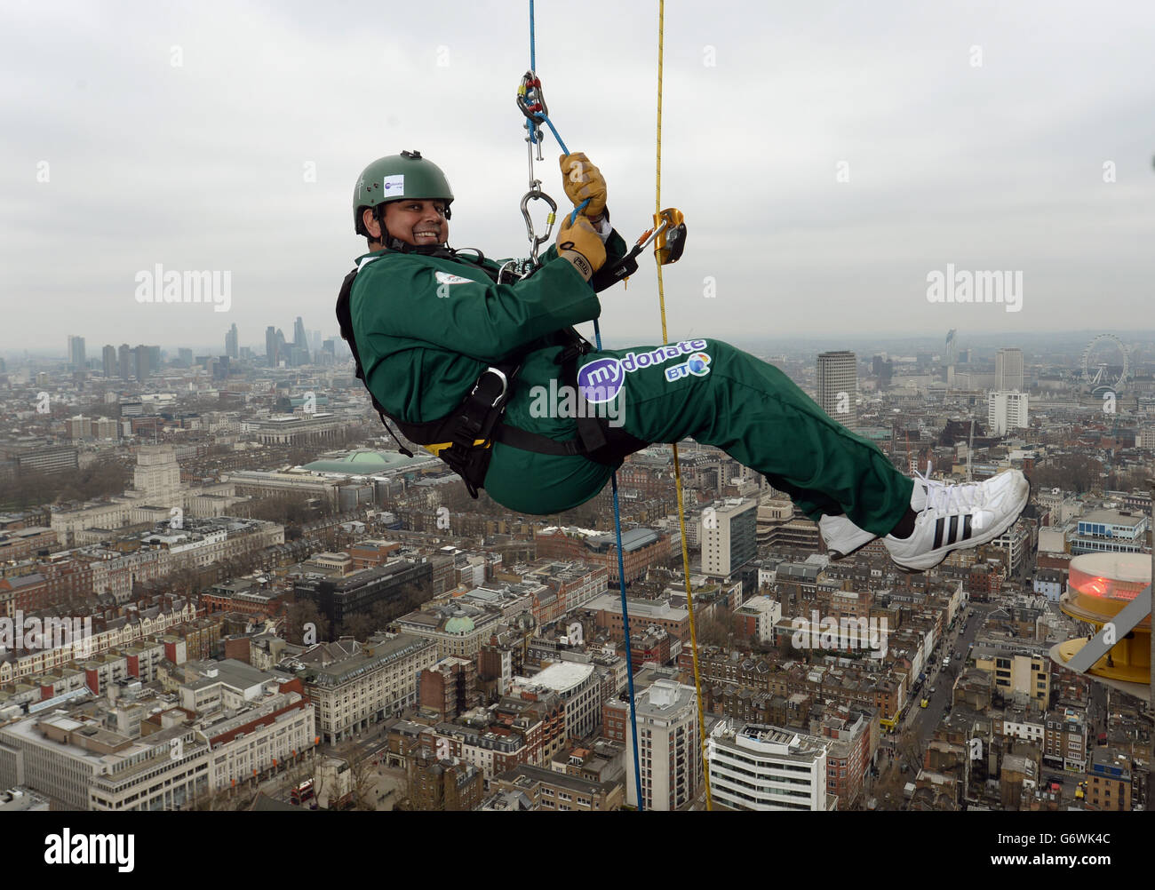 Charity abseil down the bt tower hi-res stock photography and images ...