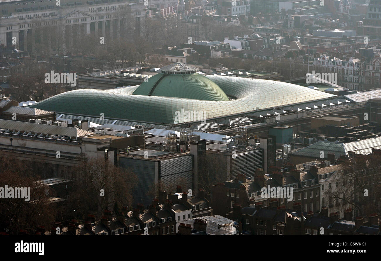 General view of the British Museum seen from the BT Tower, London PRESS ...