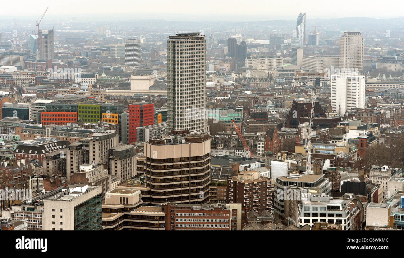 General view of the Centre Point building seen from the BT Tower ...