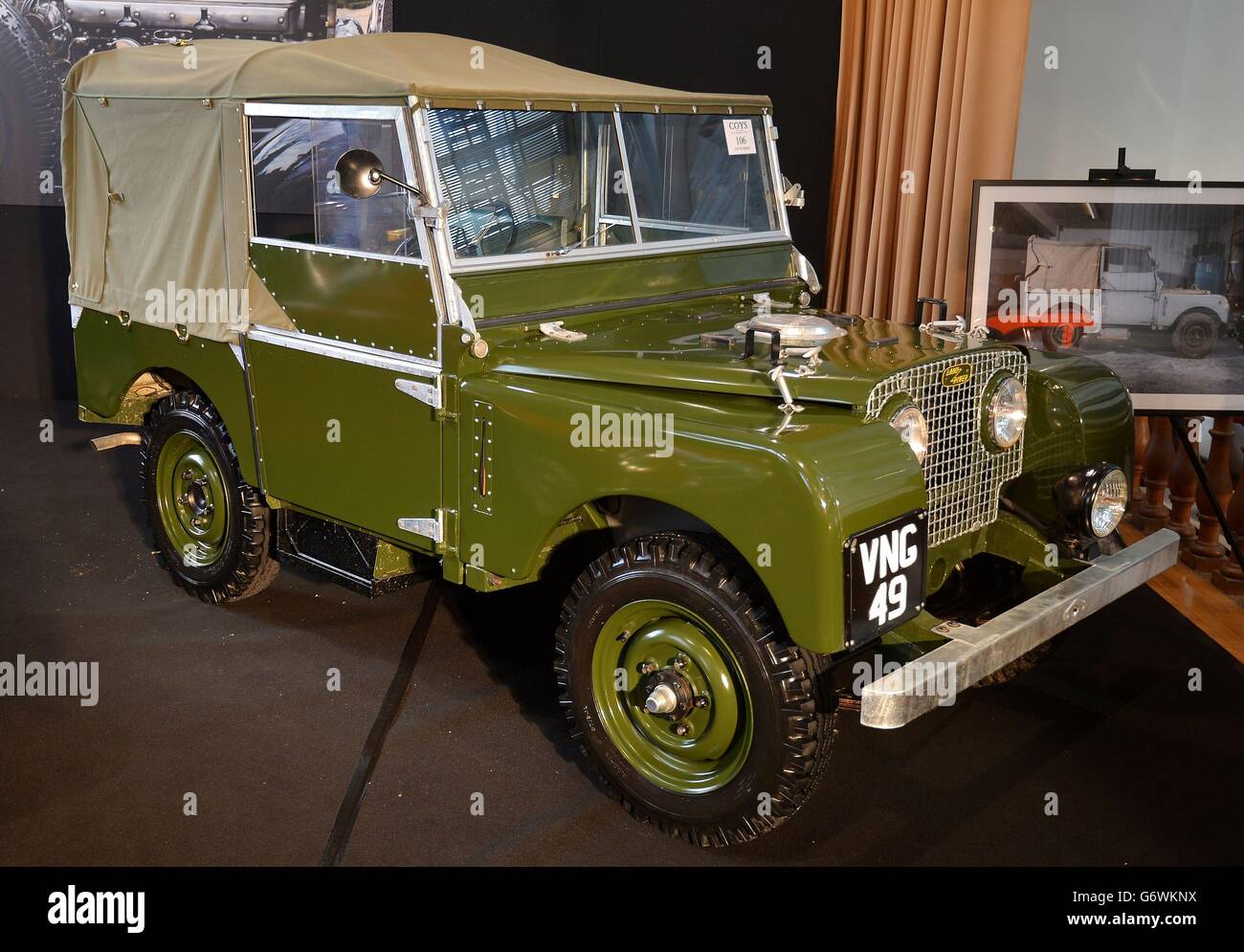 A 1950 Series 1 Land Rover on show at the Royal Horticultural Hall in ...