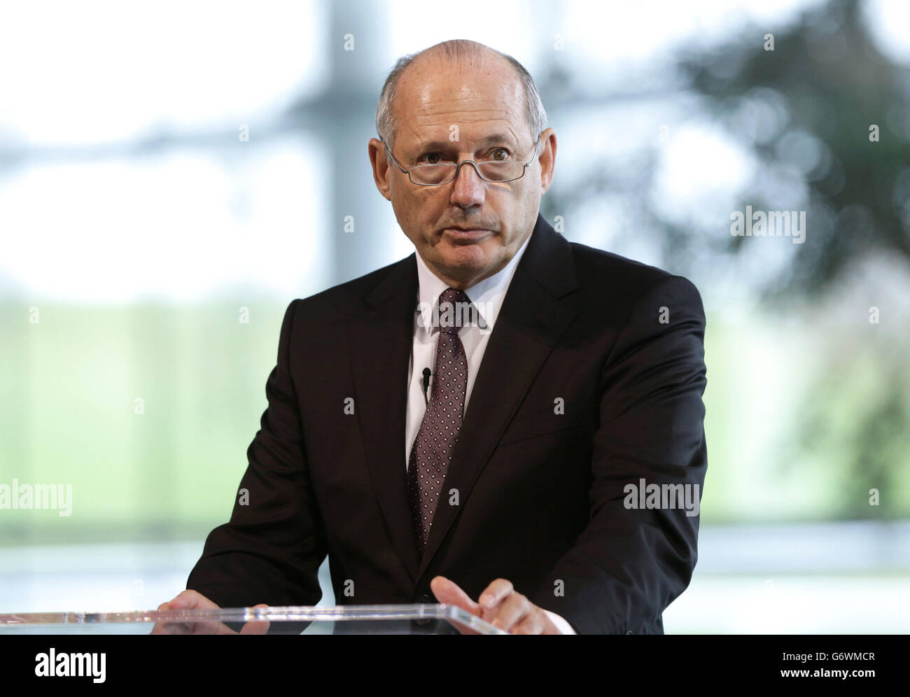 Ron Dennis, CEO of the McLaren Group, speaking, during Education ...