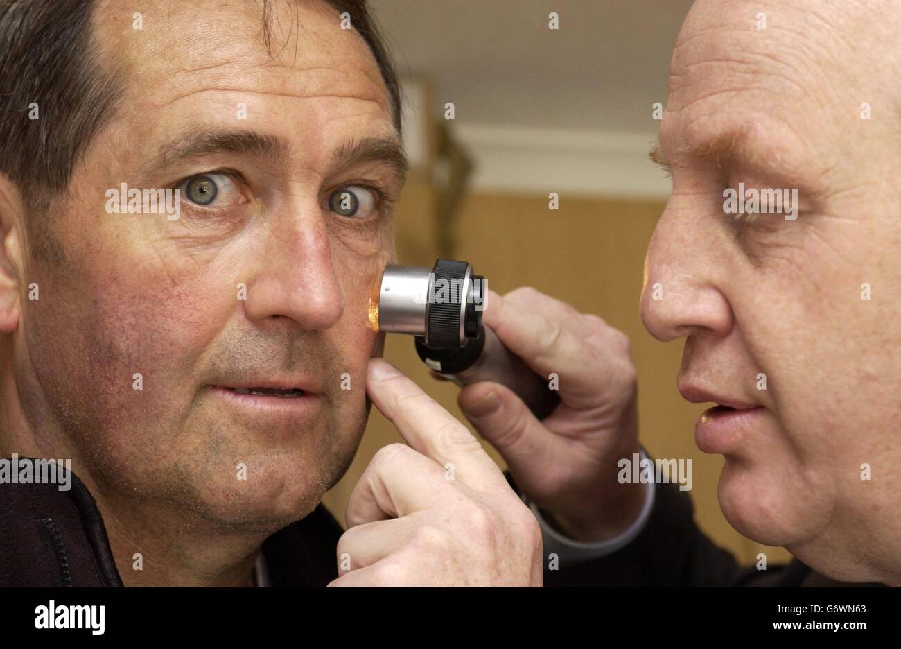 Consultant dermatologist Dr David Shuttleworth (right) screens Essex ...