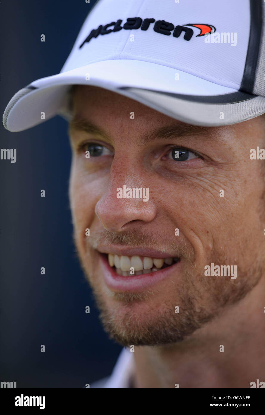 McLaren Mercedes' Jenson Button during the Paddock Day for the 2014 ...