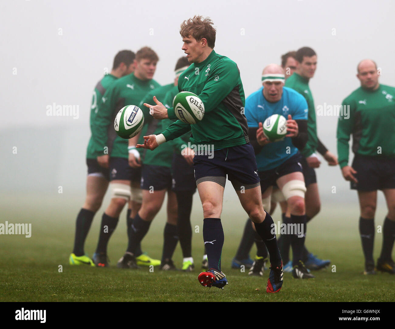 Ireland's Andrew Trimble during a training session at Carton House ...