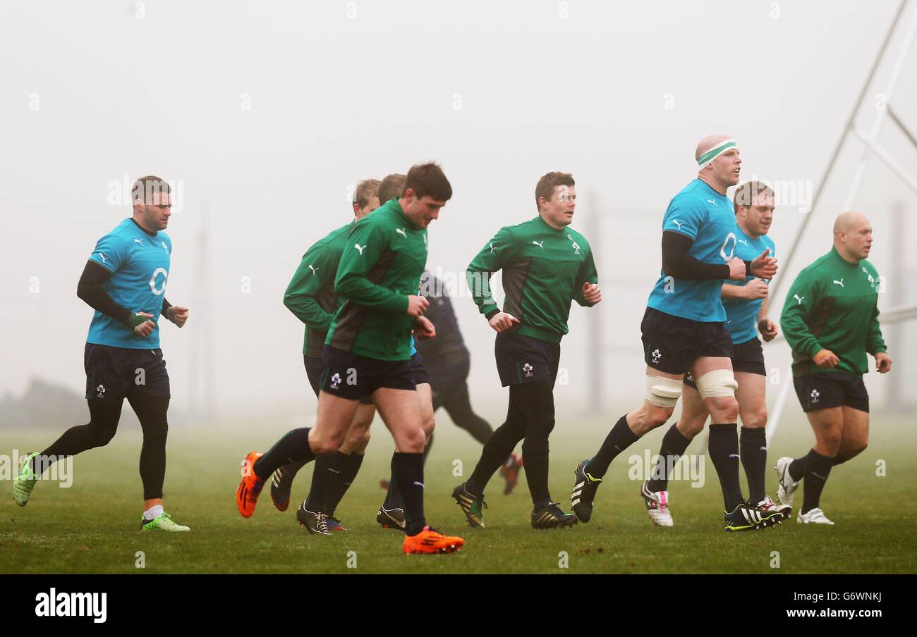 Ireland's (left-right) Fergus McFadden, Brian O'Driscoll, Paul O ...