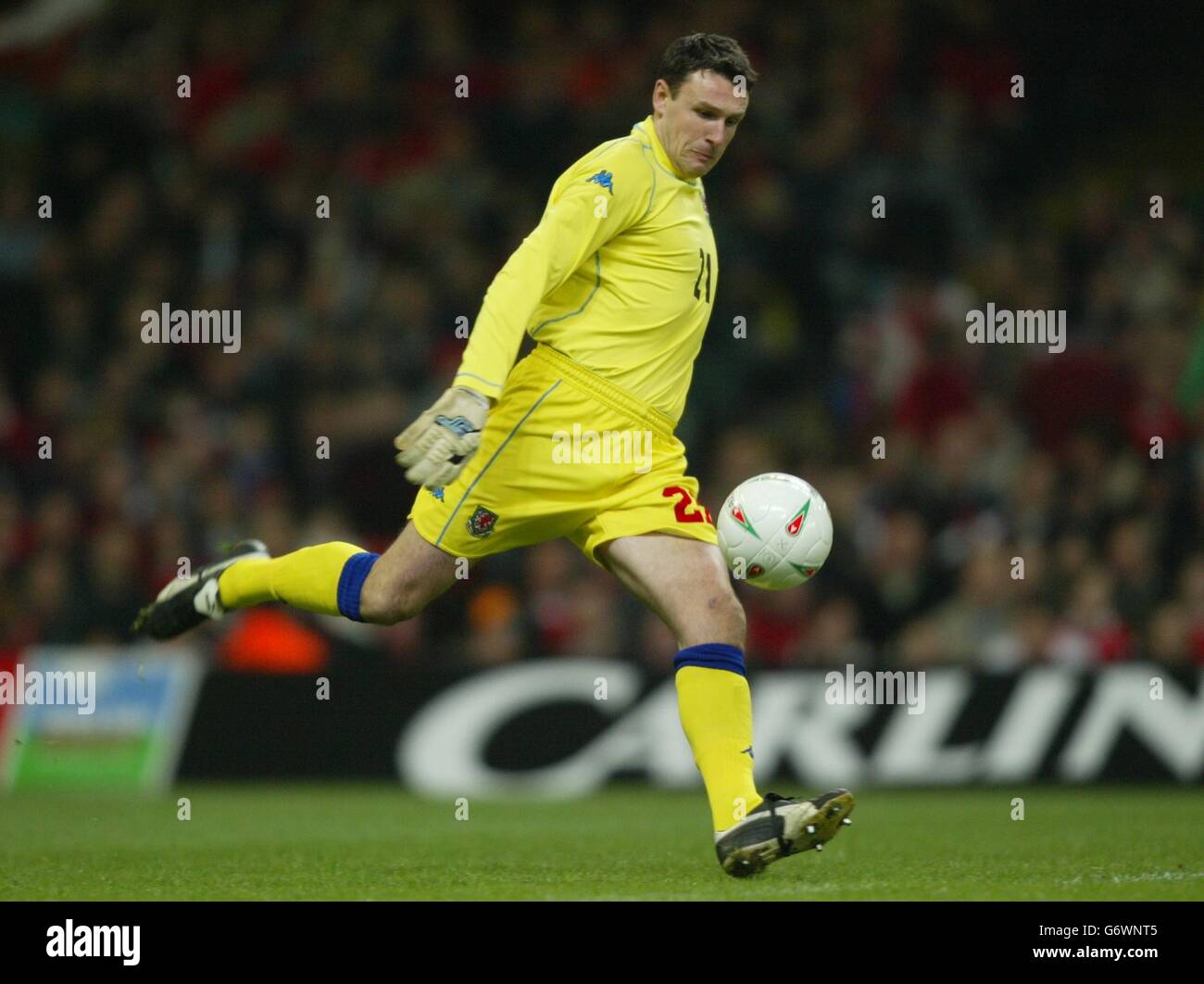 Darren ward in action wales international friendly match millennium ...