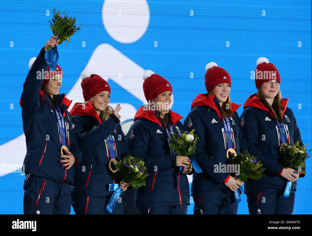 Great Britain's Women's curling team of (left to right) Eve Muirhead ...