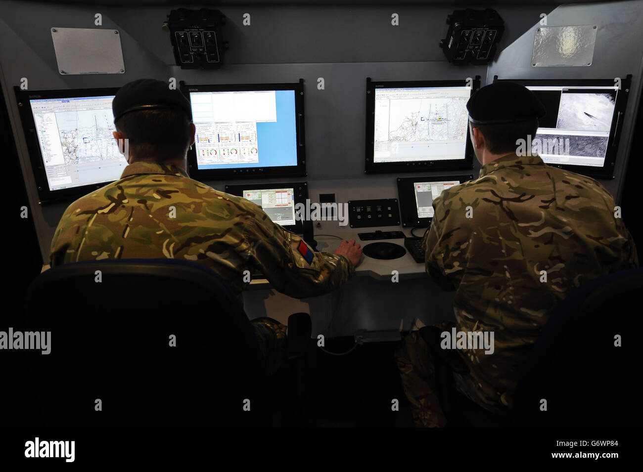Pilots operate a simulated flight deck for reconnaissance and ...