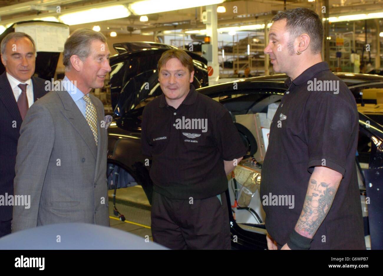 The Prince of Wales chats with production worker Andrew McCarthy ...