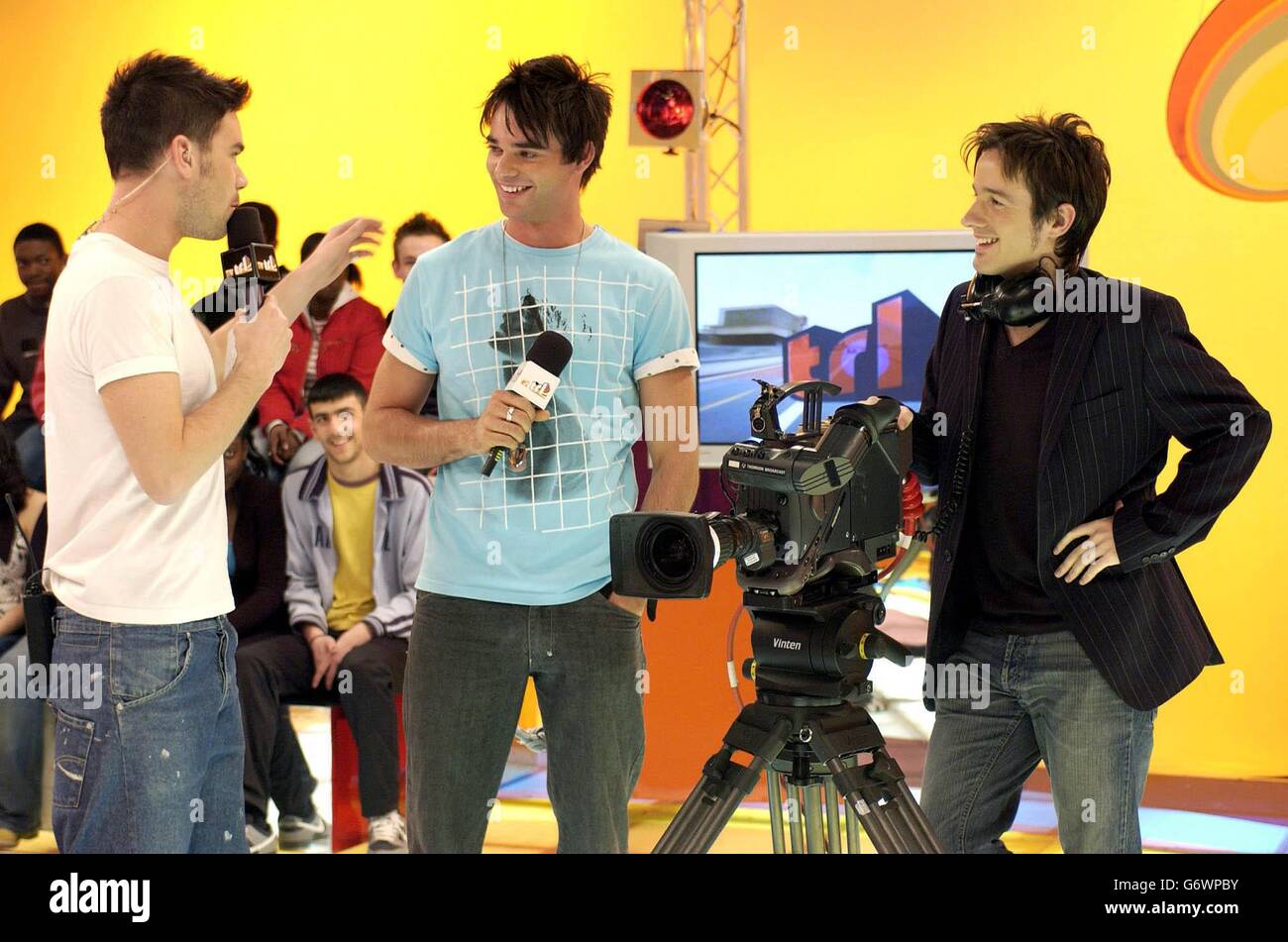 (From left to right) MTV presenter Dave Berry with australian actor ...