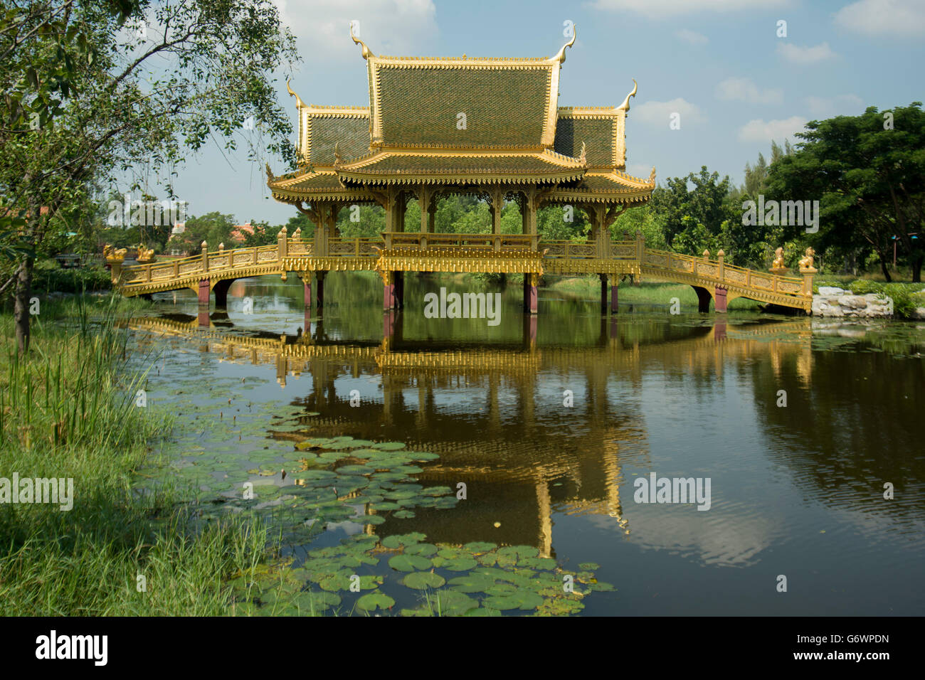 a traditional Woodbridge in the Ancient City or Muang Boran at the city ...
