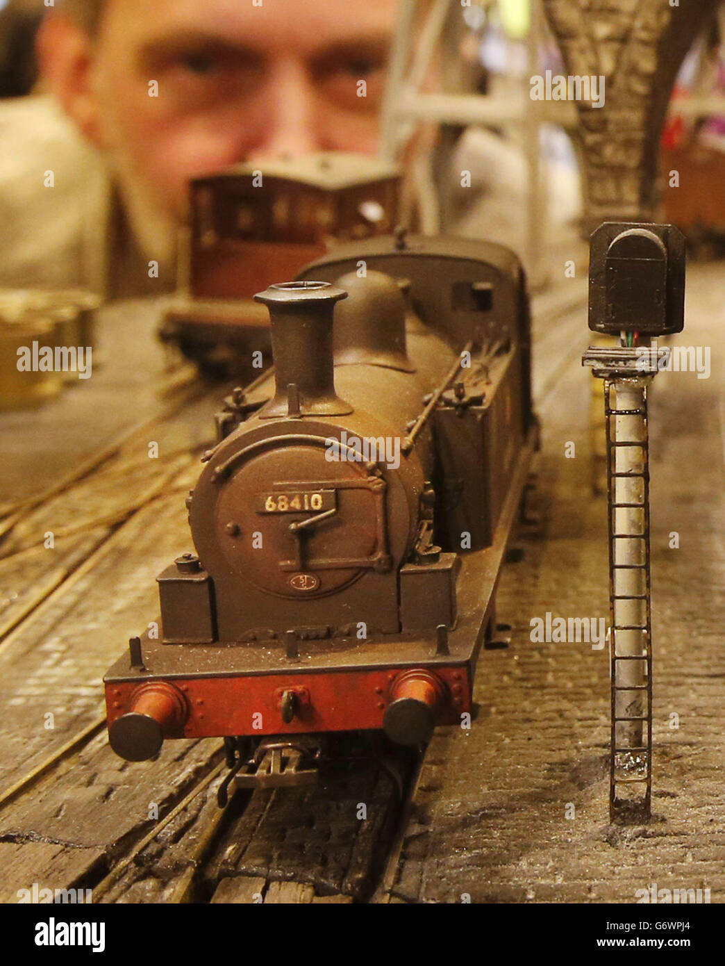 Enthusiast Stephen Driver with a model of a 1957 dockyard at Model Rail ...