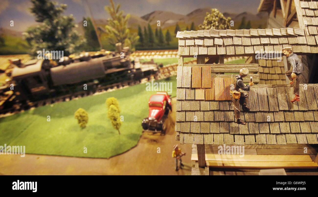 A model train at Model Rail Scotland 2014, the biggest model railway ...