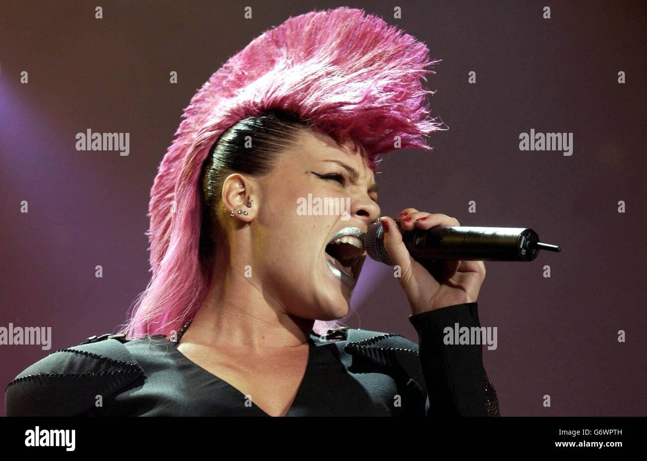American singer Pink performs live in concert at Wembley Arena in north ...