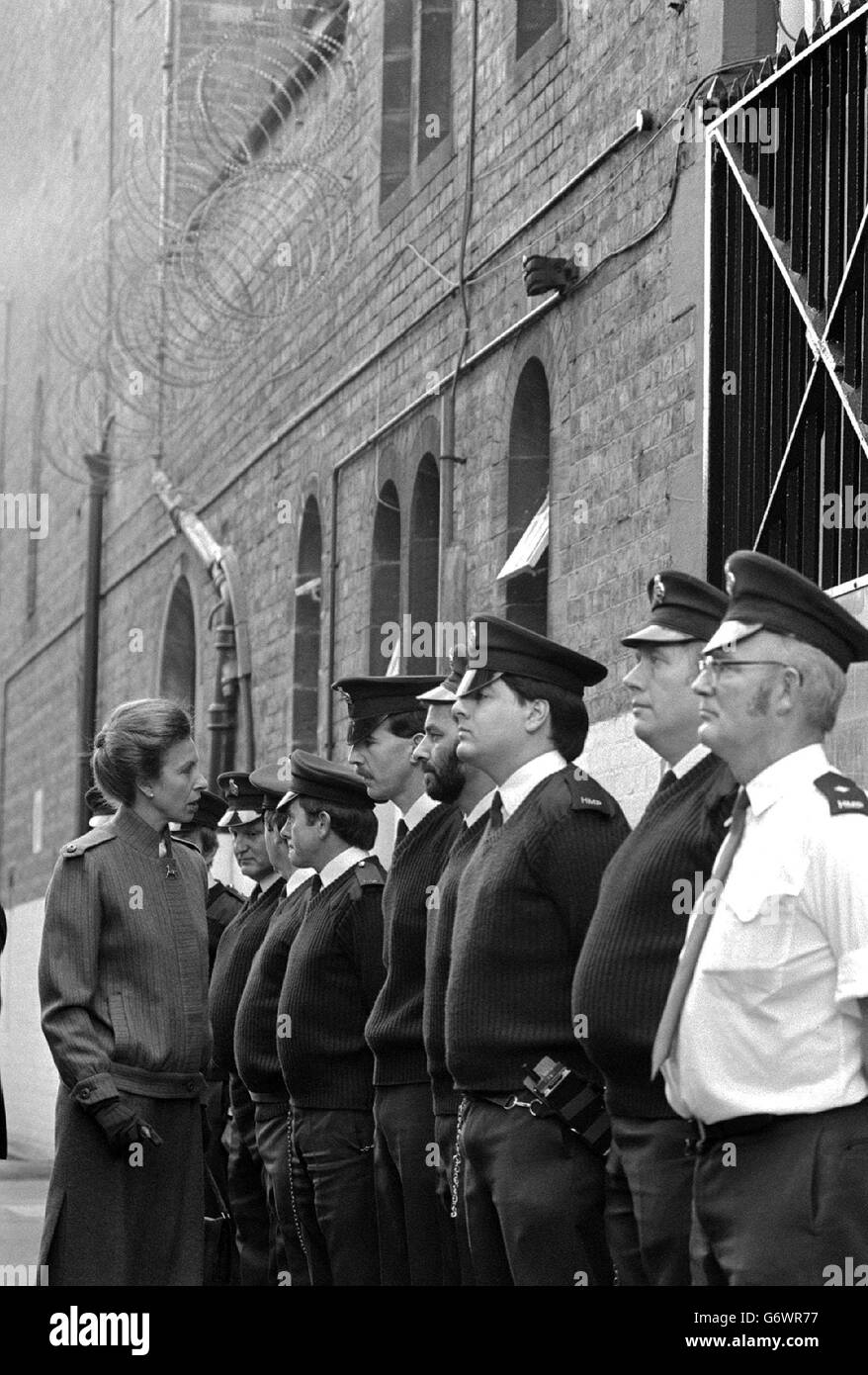 Royal visit princess anne princess Black and White Stock Photos ...
