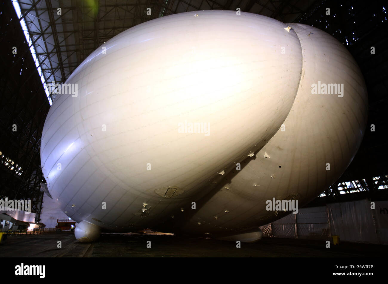 General view of the world's largest aircraft known as the HAV304, at ...