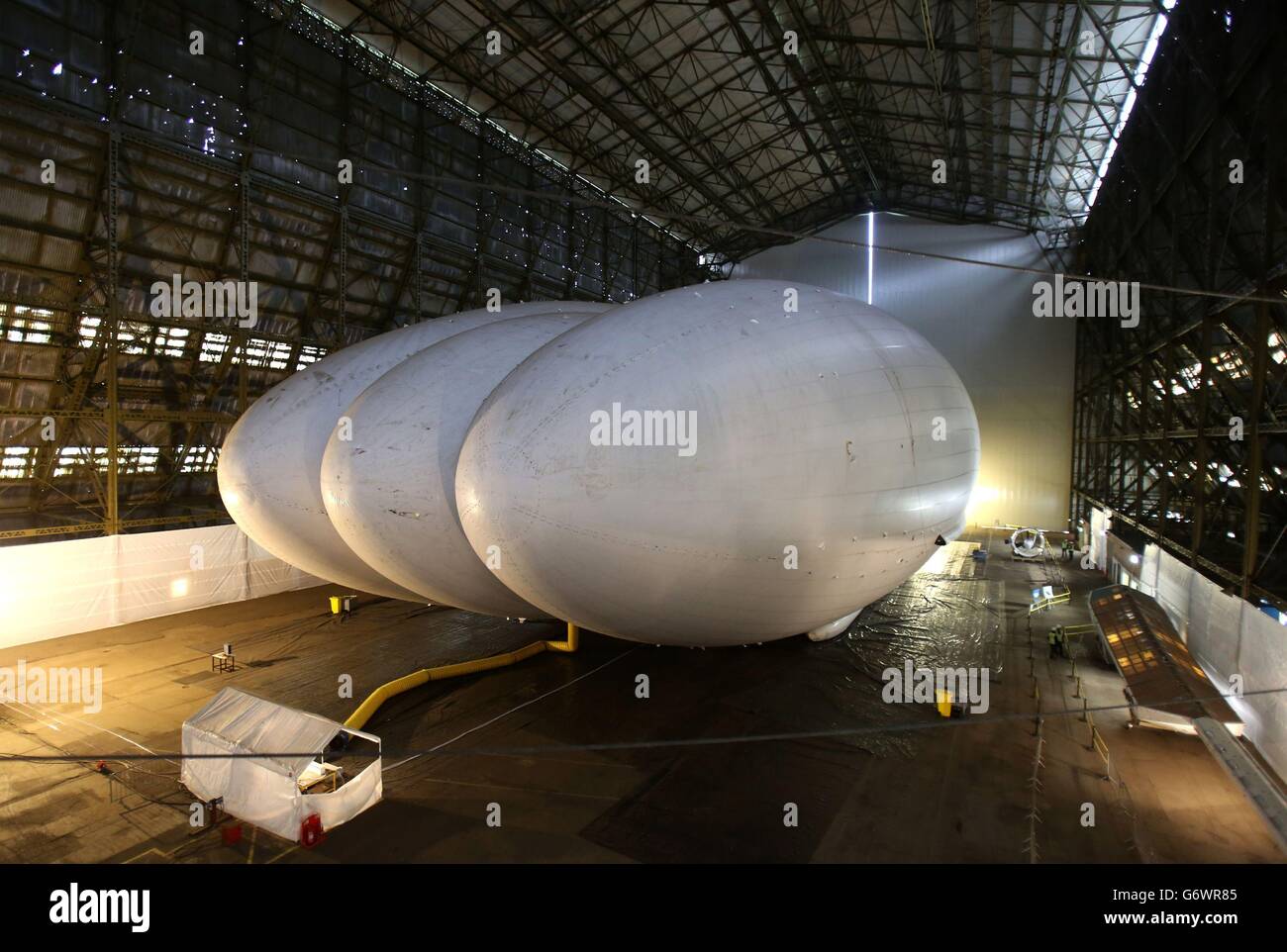 General view of the world's largest aircraft known as the HAV304, at ...