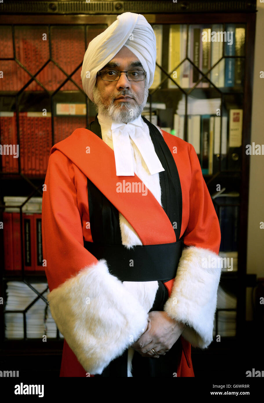 Mr Justice Singh in his chambers at the Old Bailey, London before he ...