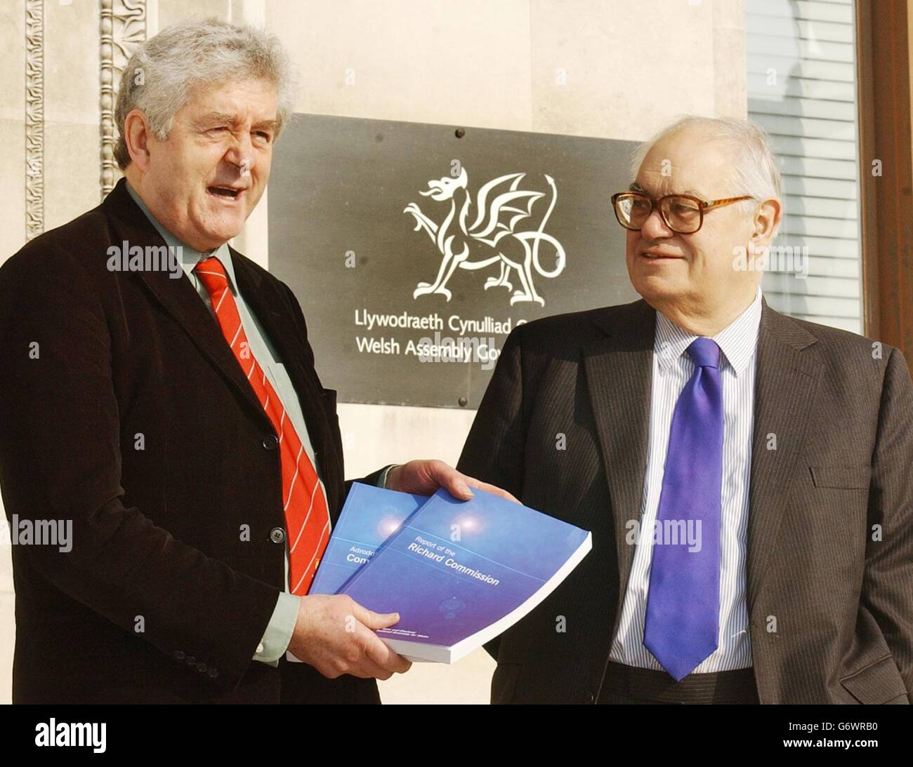 Wales' First Minister Rhodri Morgan (left) with Former leader of the ...