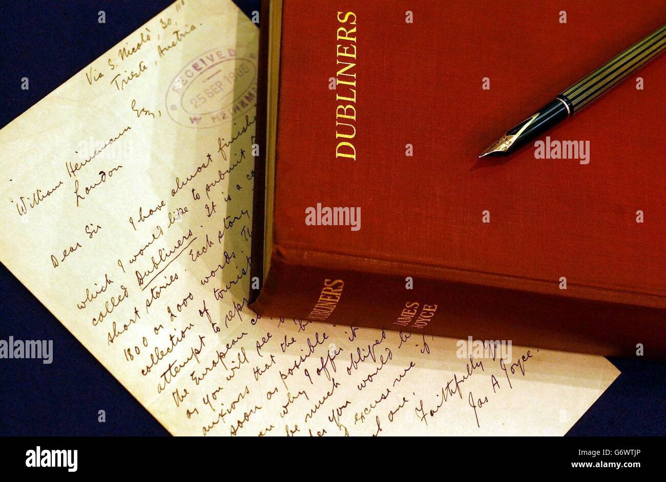 James Joyce letters Stock Photo - Alamy