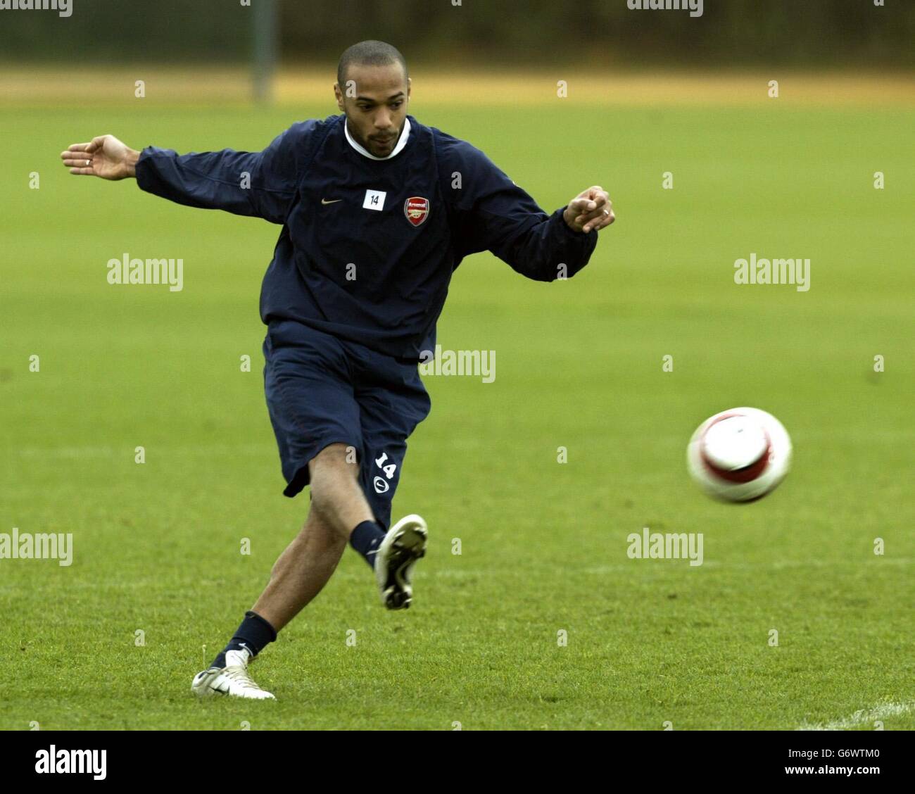 Arsenal's Thierry Henry during training in St albans, prior to their ...