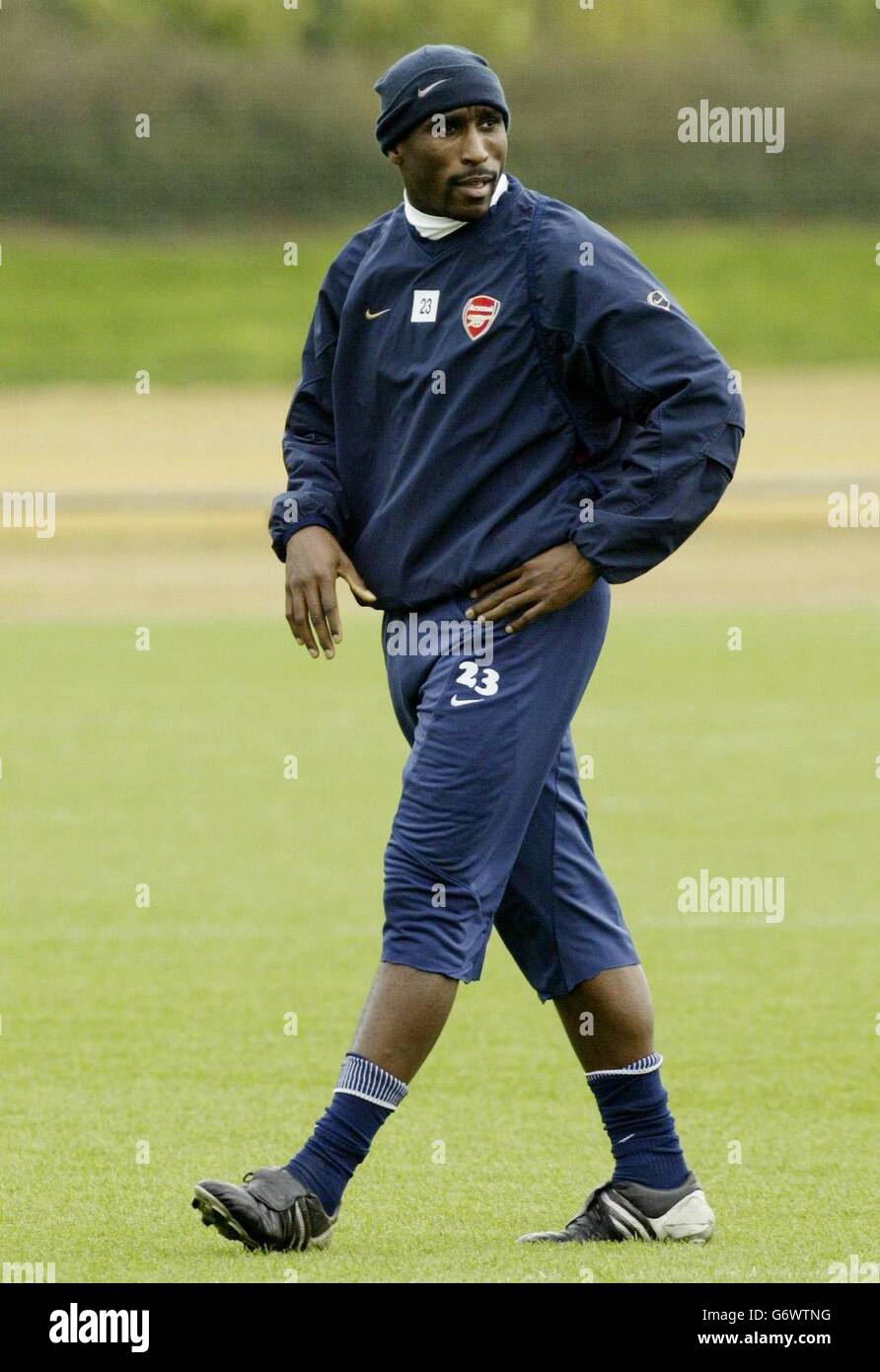 Sol Campbell Arsenal Training Stock Photo - Alamy