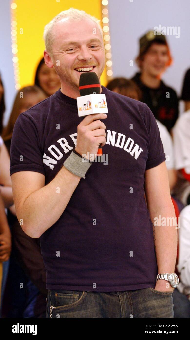Simon Pegg MTV's TRL UK. Actor Simon Pegg during his appearance on MTV ...