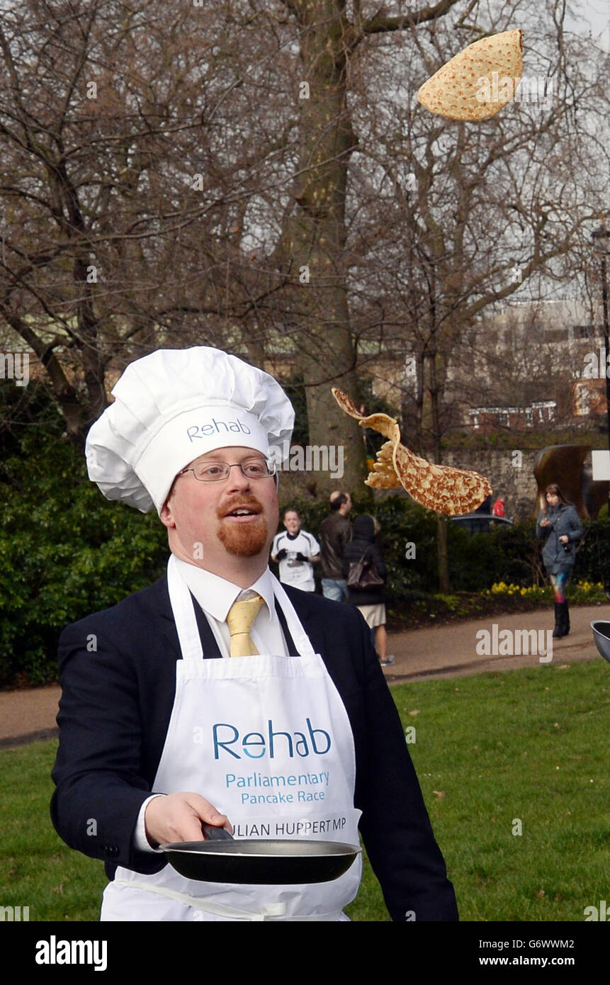 Takes part annual shrove tuesday parliamentary pancake hi-res stock ...