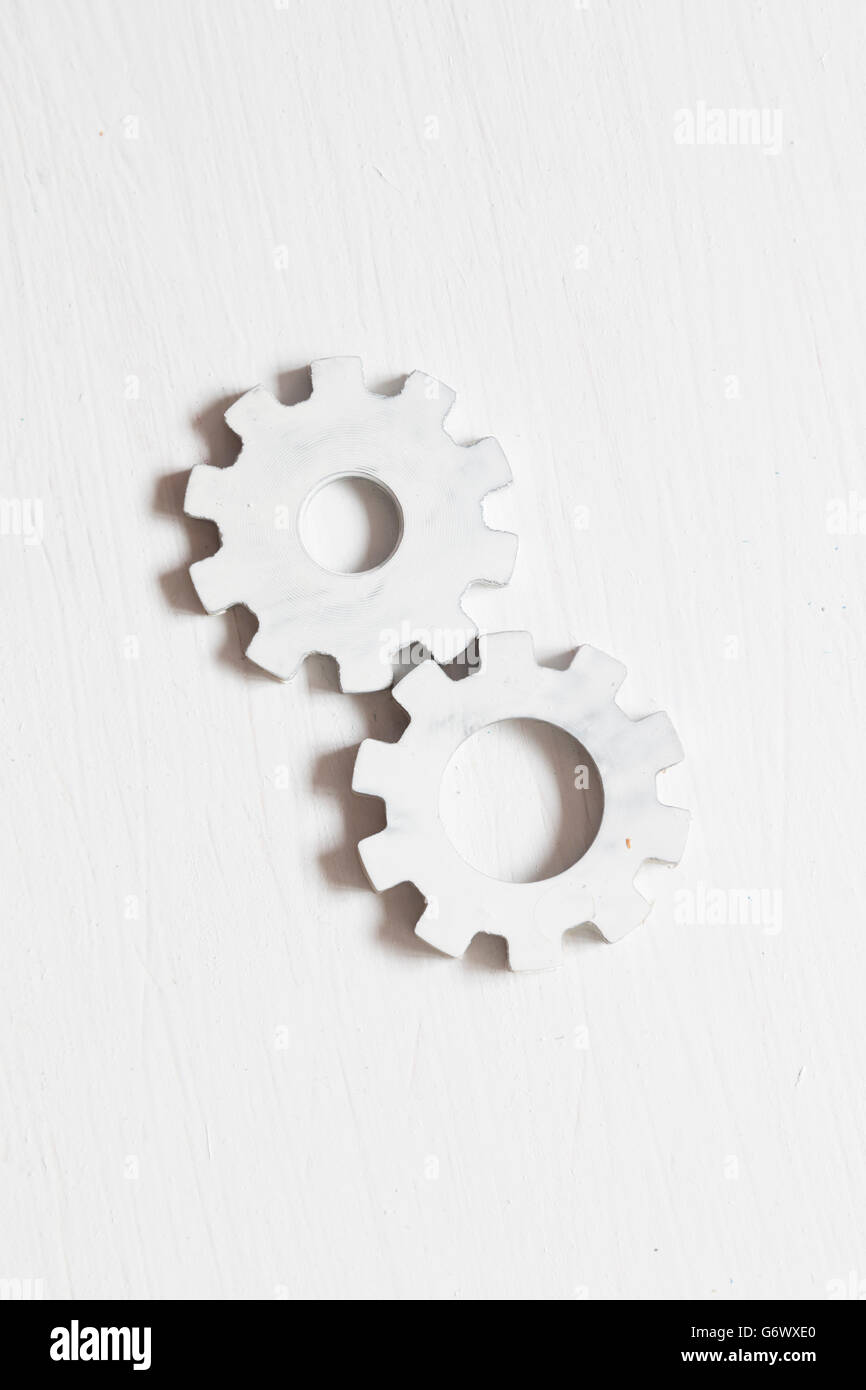 gears on a white background Stock Photo - Alamy