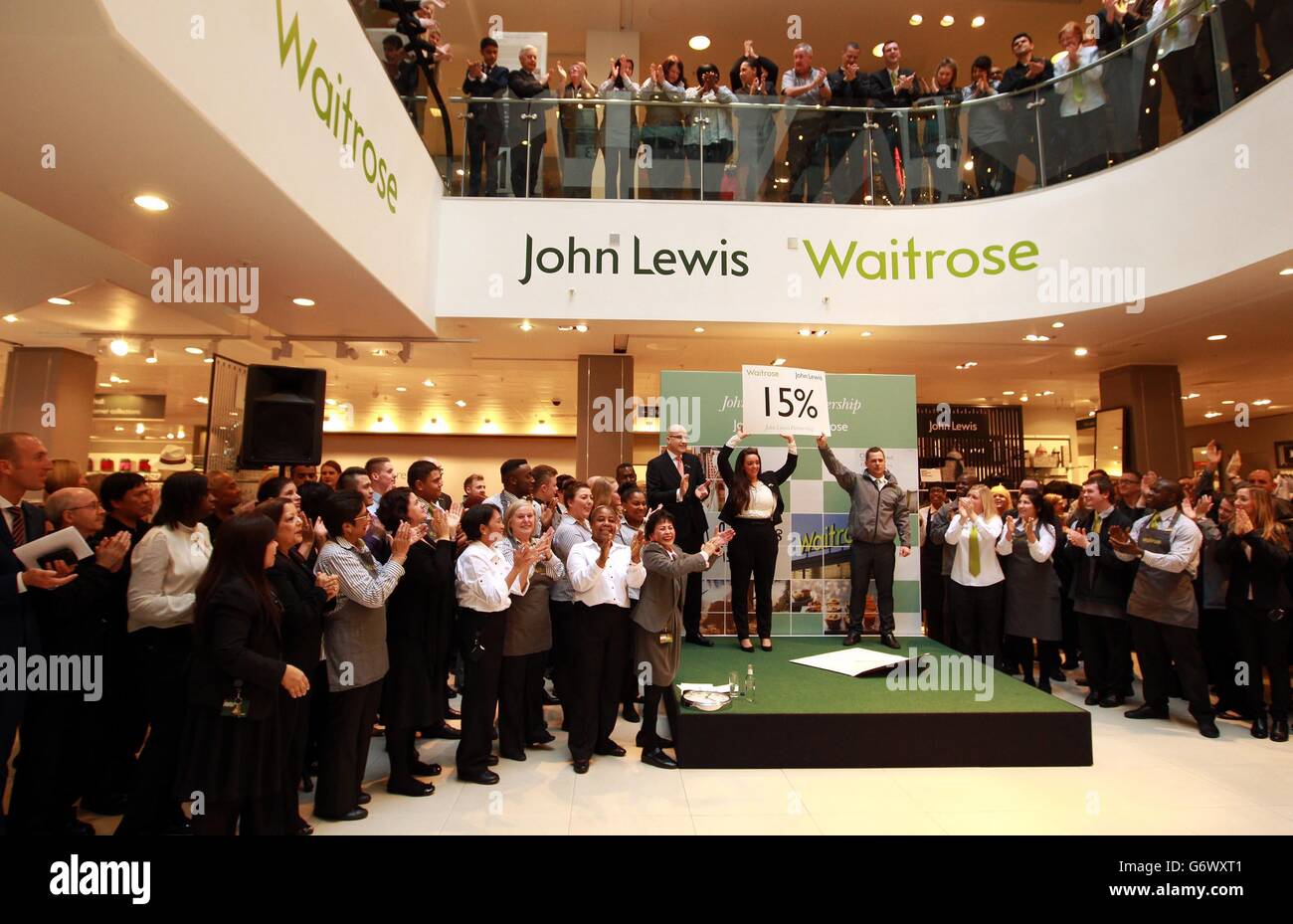 (on stage left to right) Simon Fowler MD of John Lewis Oxford Street ...