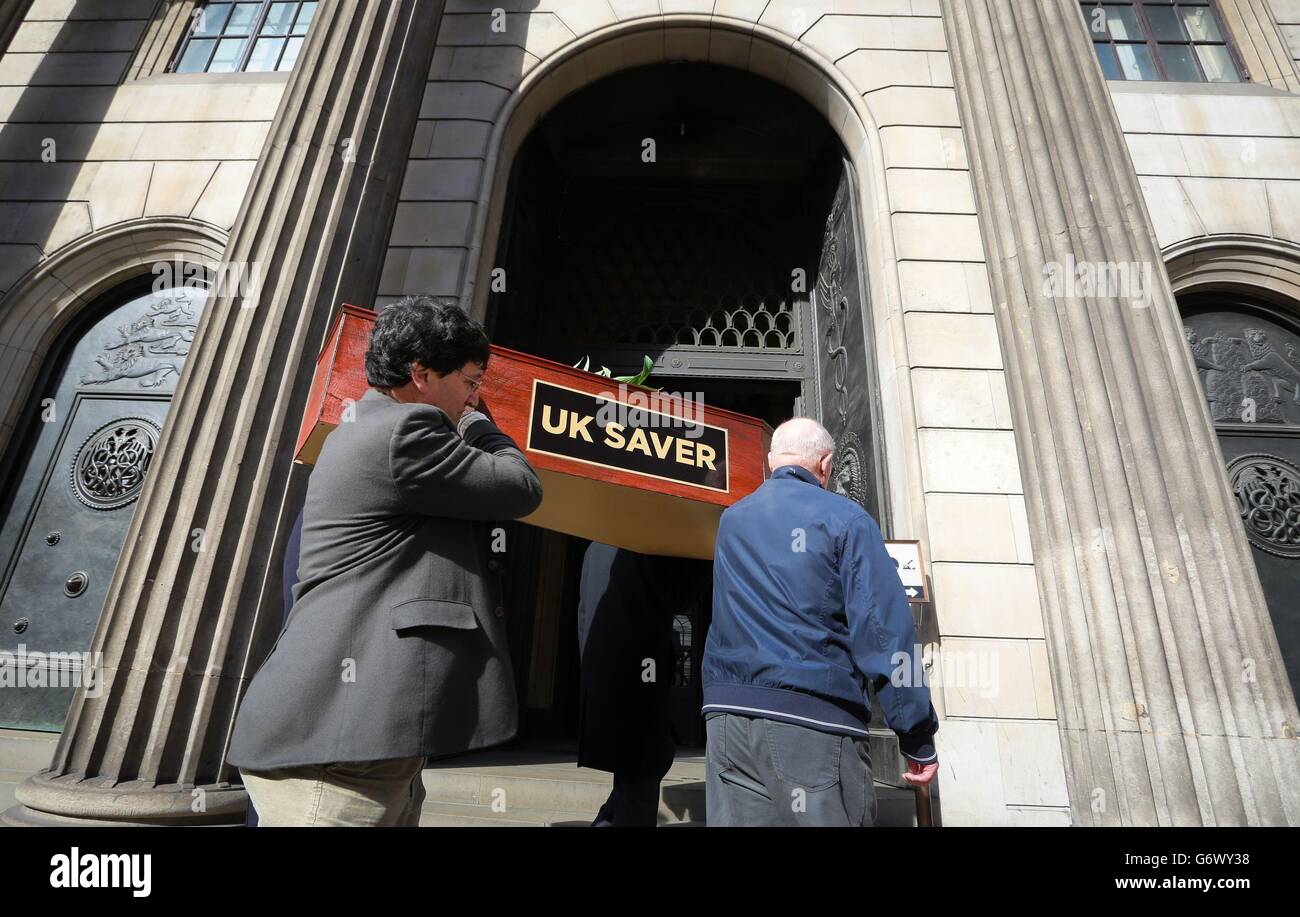 Save our Savers procession Stock Photo - Alamy