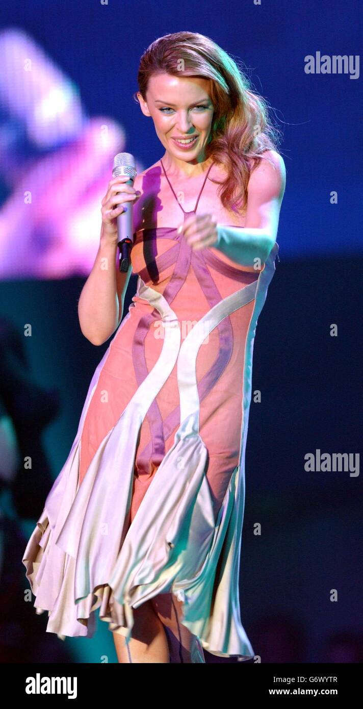 Kylie Minogue performs during the 9th TMF Awards at the Ahoy Stadium in ...