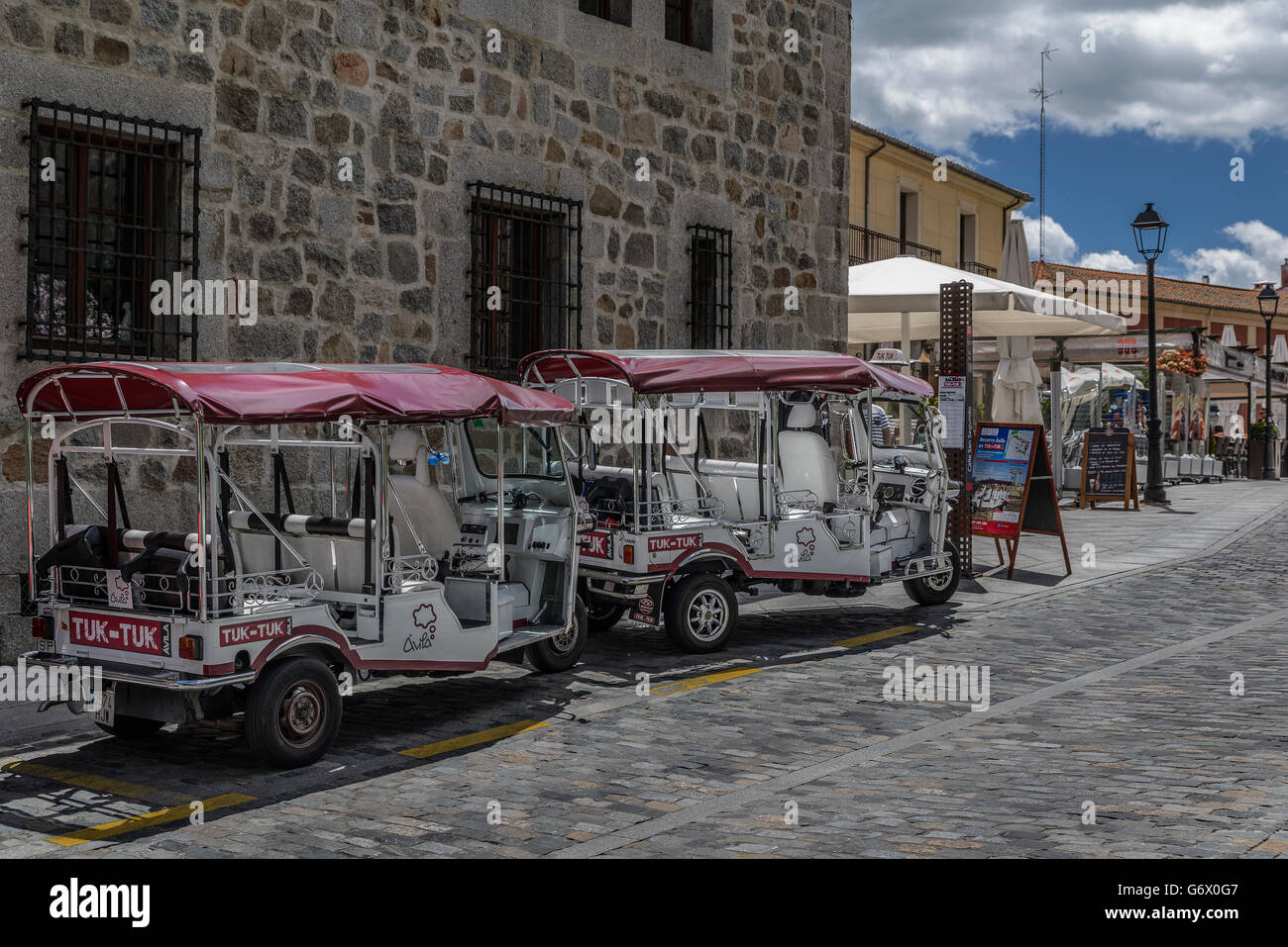 Tuk Tuk tourists Avila, Castile and Leon, Spain Stock Photo - Alamy