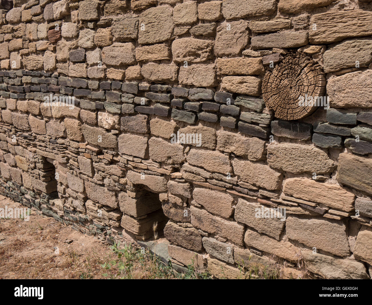 Green stripe wall, Aztec Ruins National Monument, Aztec, New Mexico ...