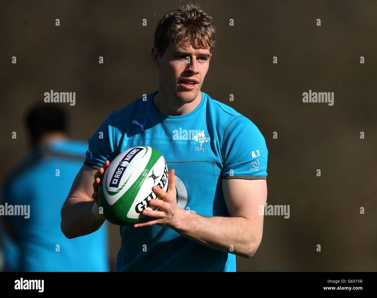 Andrew trimble during the training session at carton house hi-res stock ...