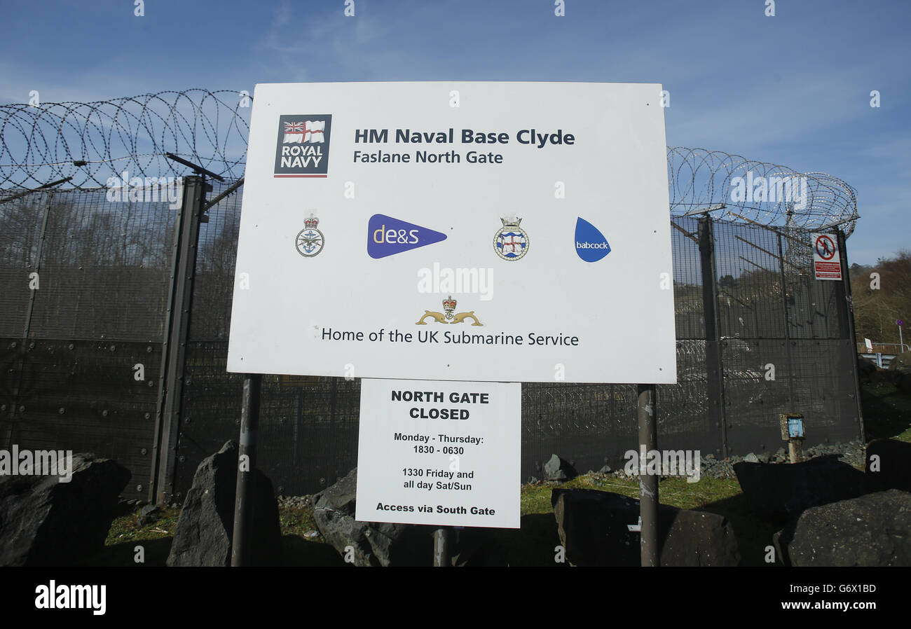 HM Naval Base Clyde Faslane - Stock Stock Photo - Alamy