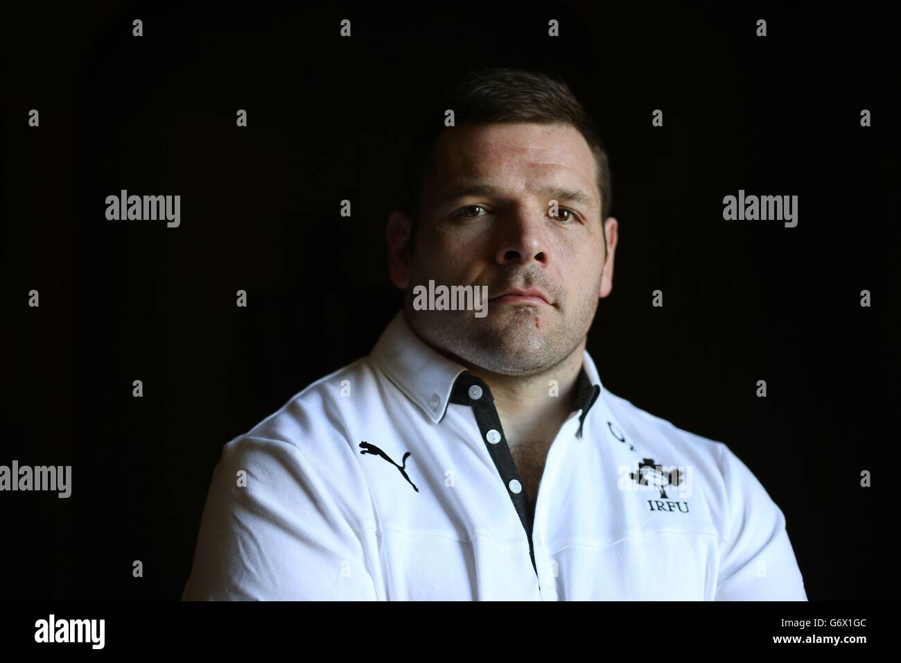 Ireland's Mike Ross during a press conference at Carton House, Dublin ...