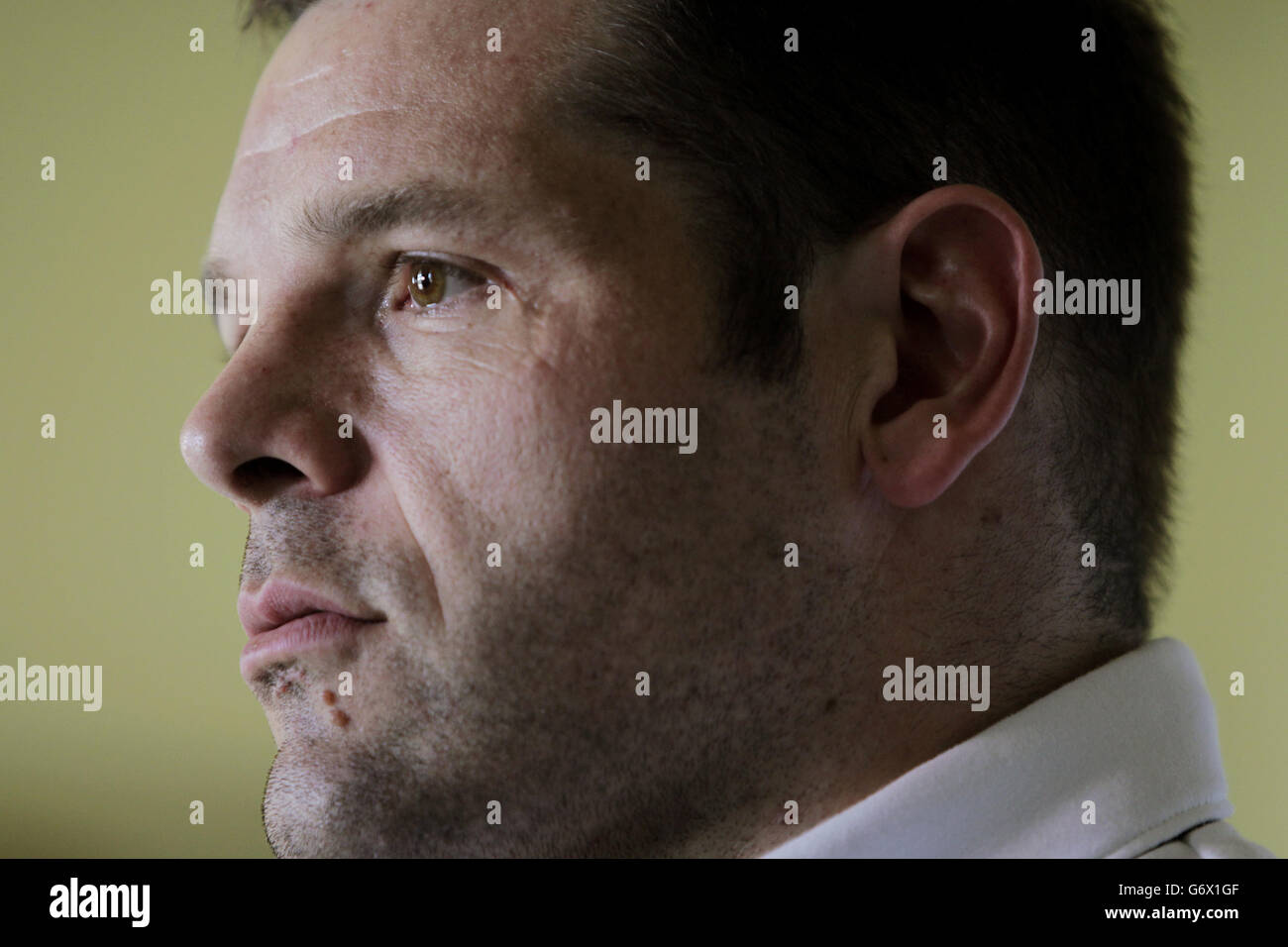 Ireland's Mike Ross during a press conference at Carton House, Dublin ...