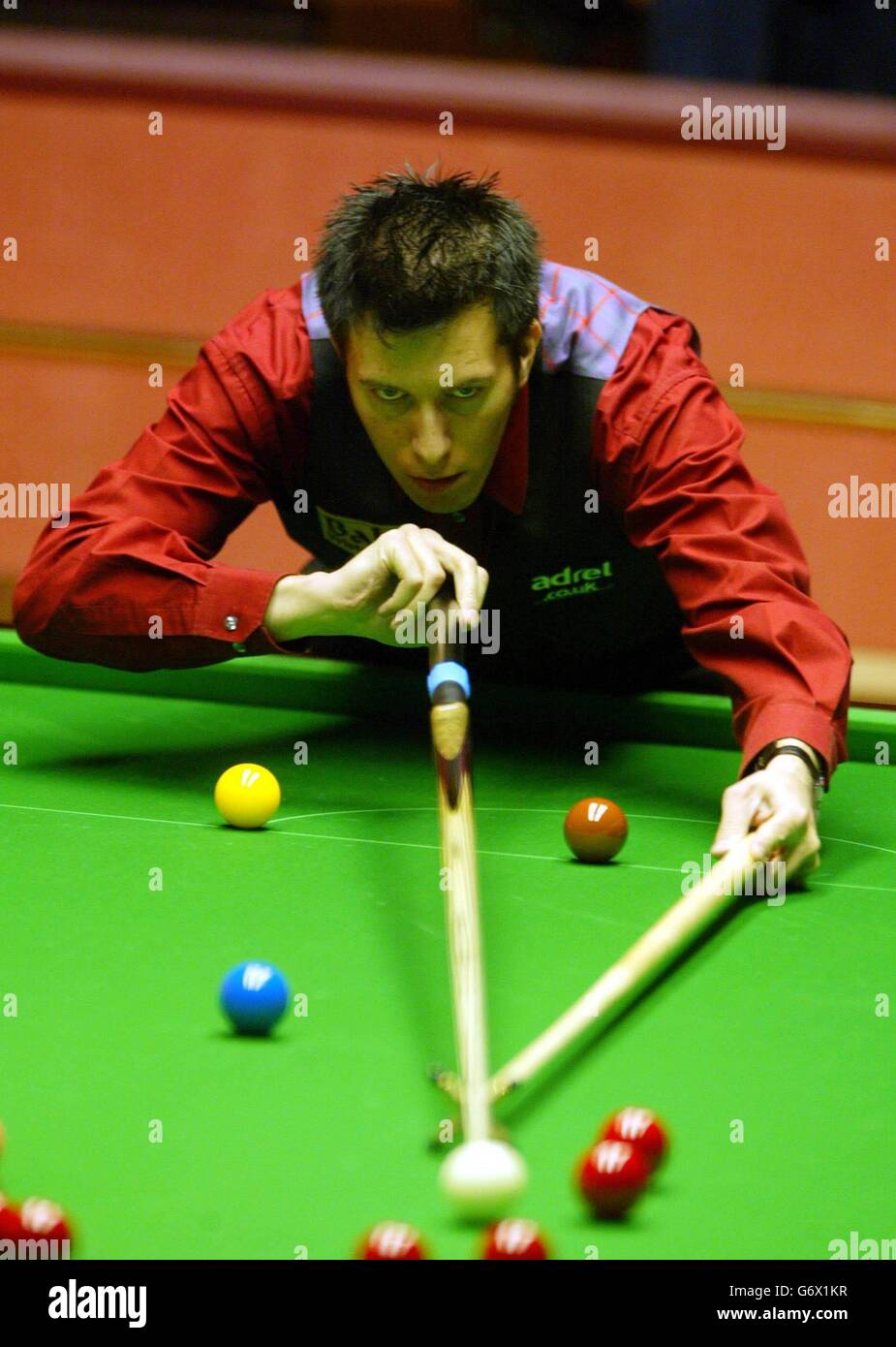 Dominic Dale in action during his match with fellow Welshman World ...