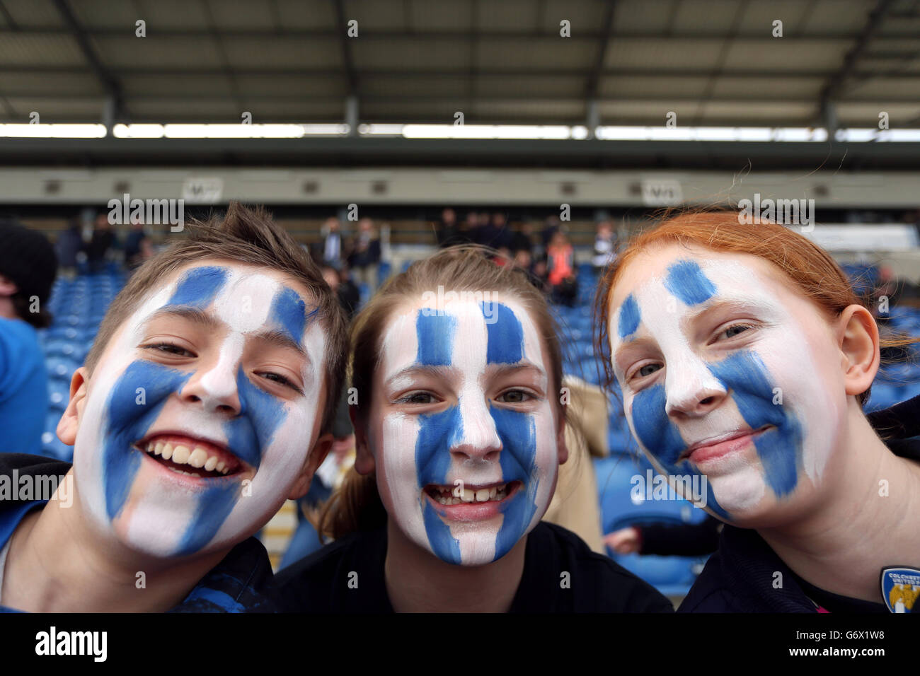 Football fans painted faces hi-res stock photography and images - Alamy