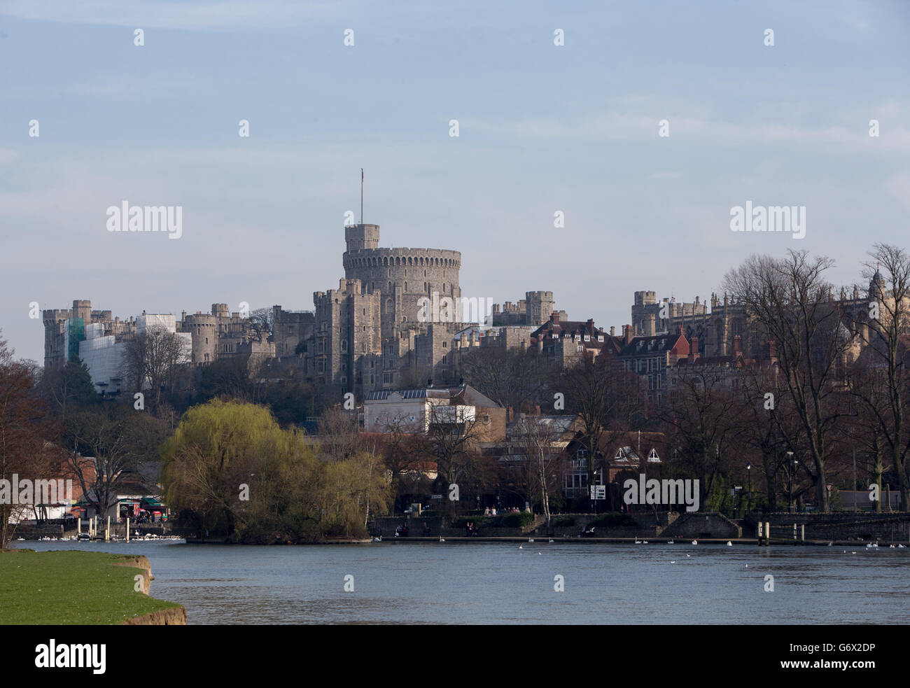 Spring weather March 12. General view of Windsor Castle in Berkshire ...