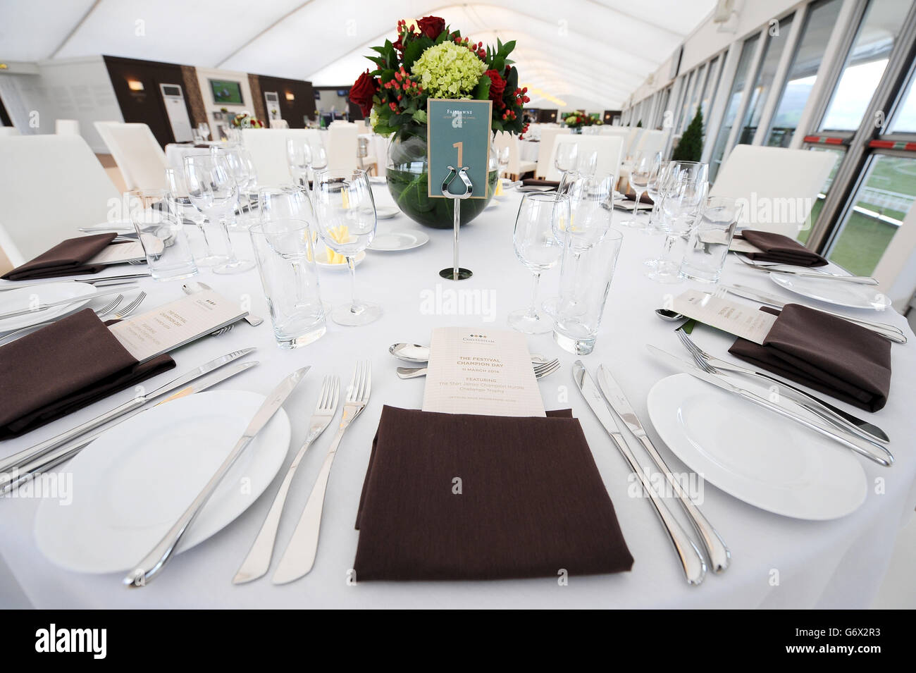 General view of the Fairlawne restaurant before guests start to arrive ...