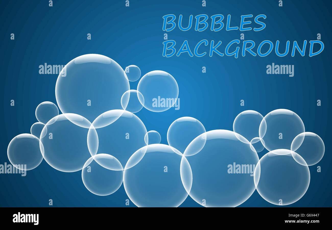 Abstract blue bubbles background Stock Vector Image & Art - Alamy