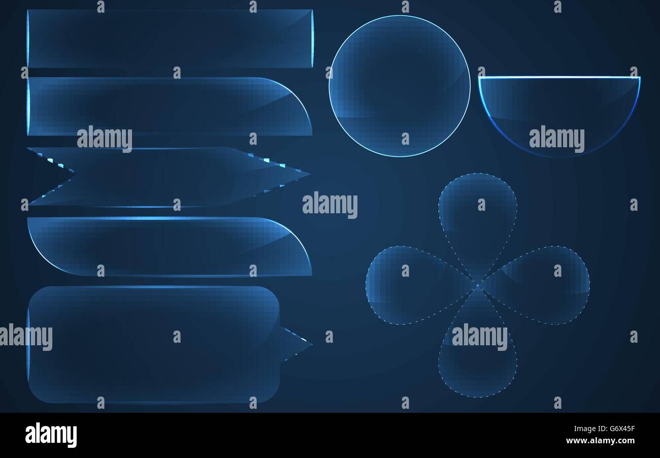 Glass buttons set. Vector illustration Stock Vector Image & Art - Alamy