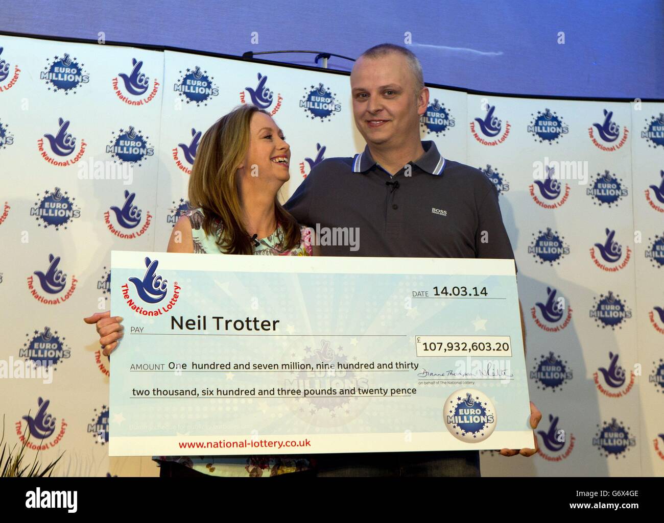 Car mechanic and racing driver Neil Trotter, with partner Nicky Ottaway ...