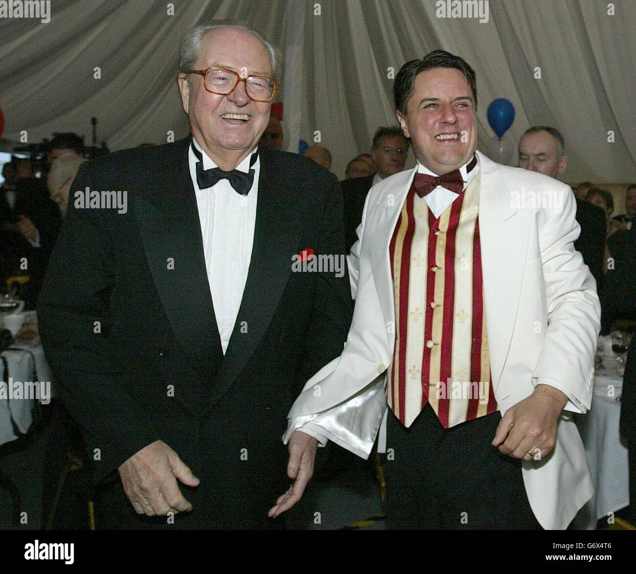 French National Front leader Jean-Marie Le Pen with BNP leader Nick ...