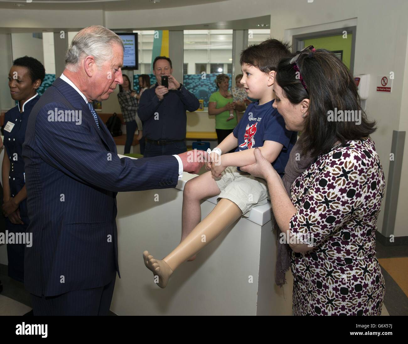 The prince of wales meets paula middlehurst her son james hi-res stock ...