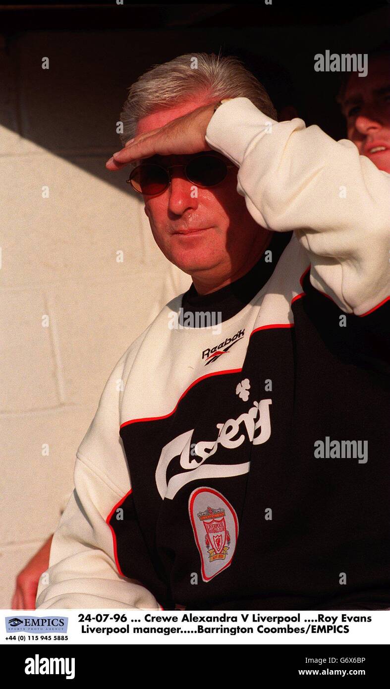 24 07 96 crewe alexandra liverpool roy evans liverpool manager barry ...